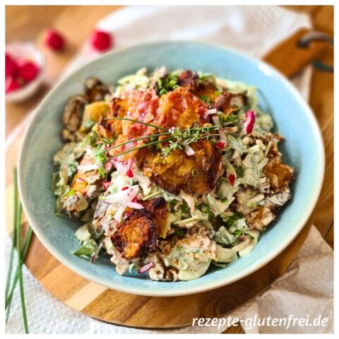 Smashed Potato Salad - Tanja`s glutenfreies Kochbuch