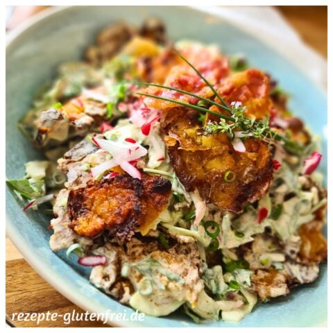 Smashed Potato Salad - Tanja`s glutenfreies Kochbuch